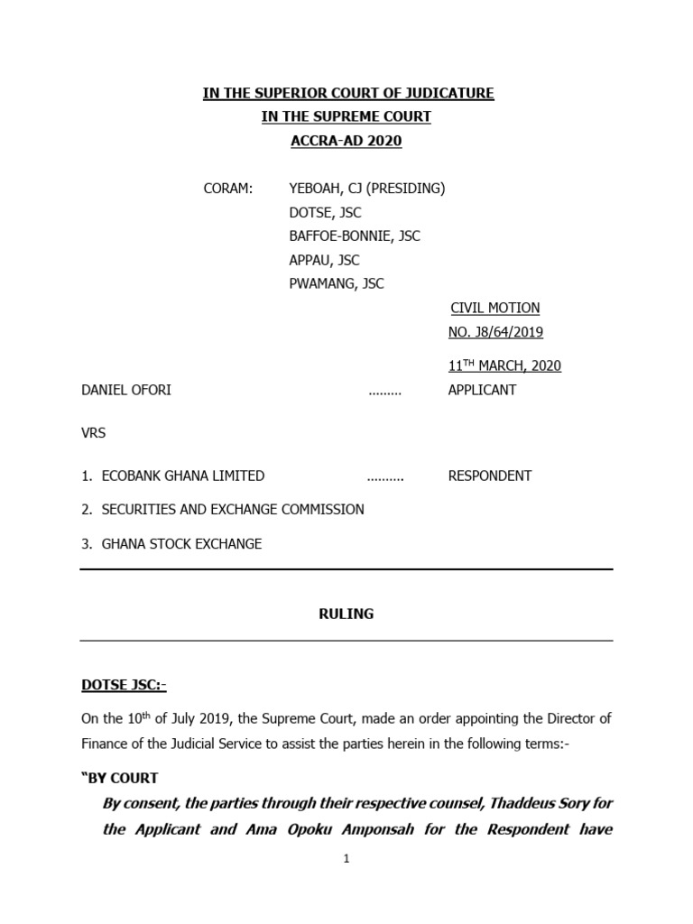 Daniel Ofori Vrs EcobankDaniel Ofori Vrs Ecobank | PDF | Interest | Banks