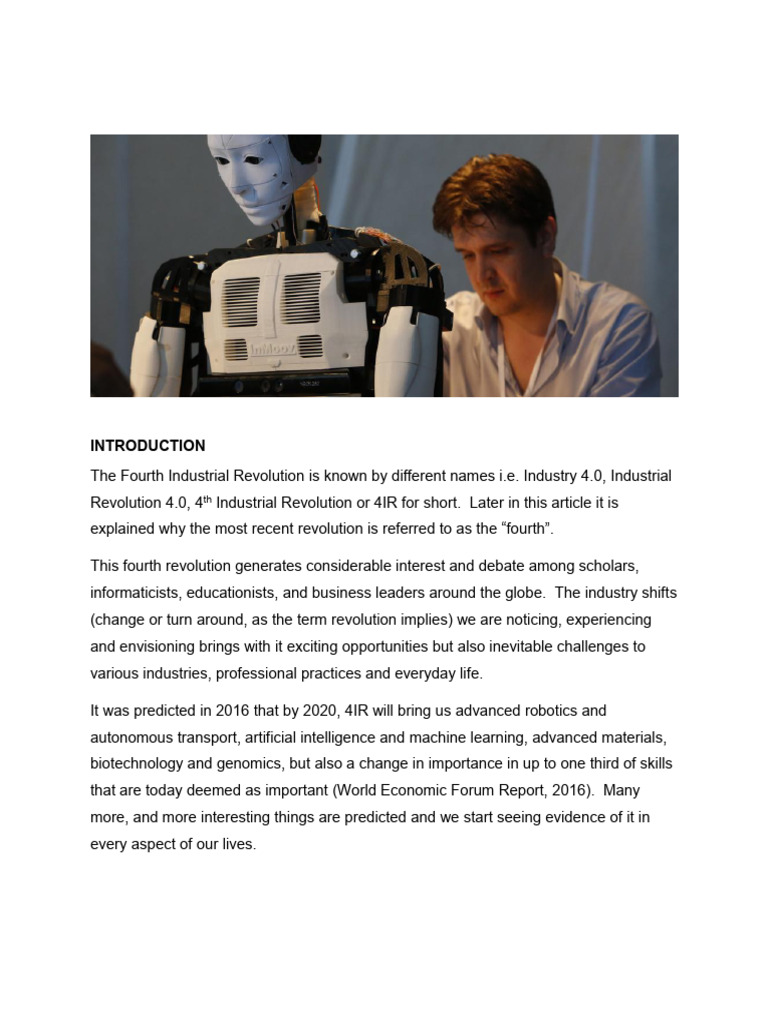 4ir - What Is The 4TH Industrial Revolution | PDF | Internet Of Things ...