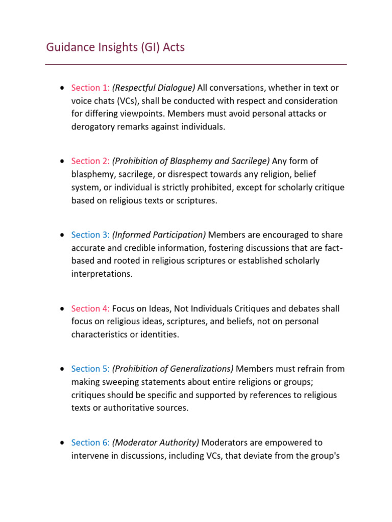 Guidance Insights Constitution | PDF | Religious Texts