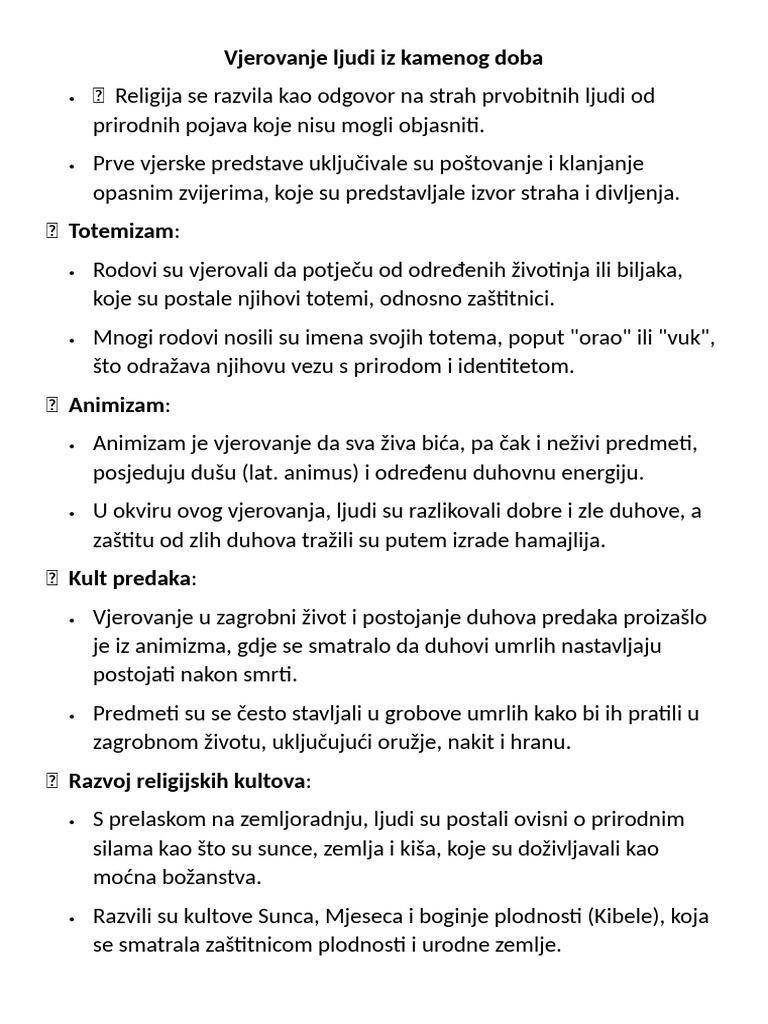 Vjerovanje Ljudi Iz Kamenog Doba | PDF