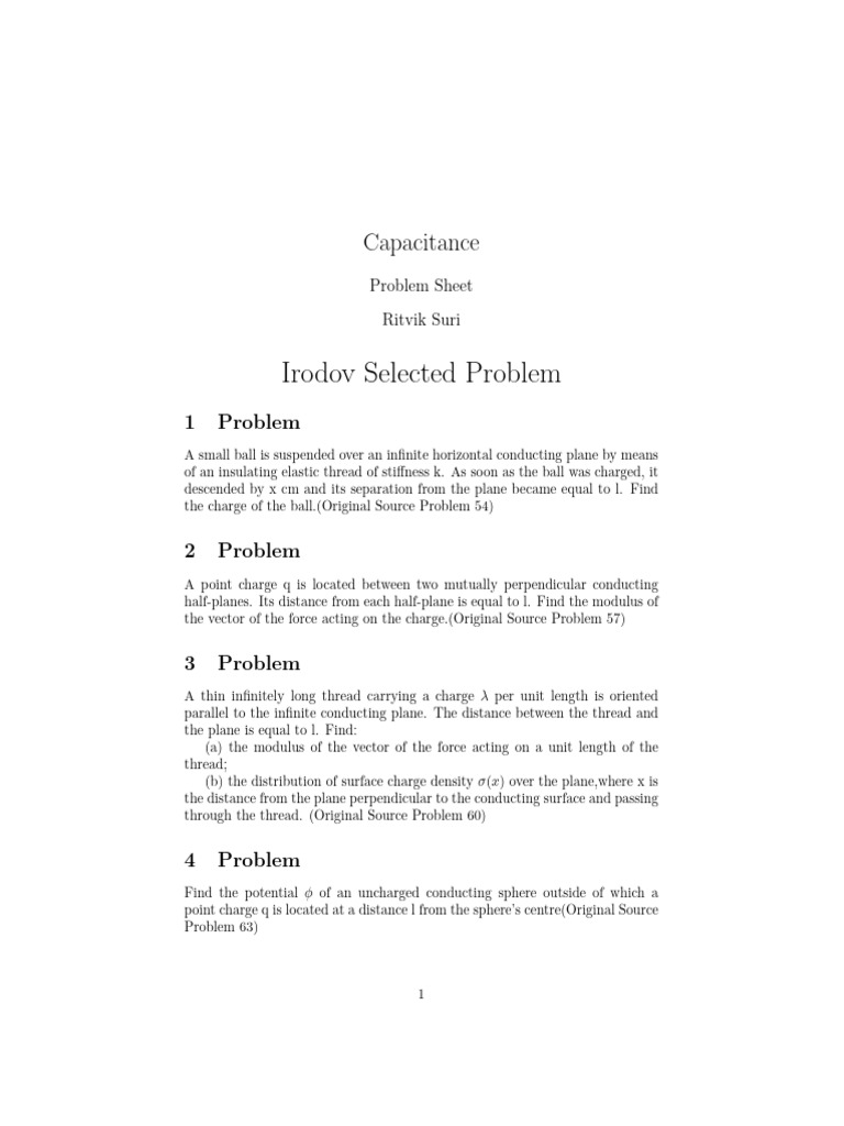 Capacitance Pdf Capacitor Capacitance