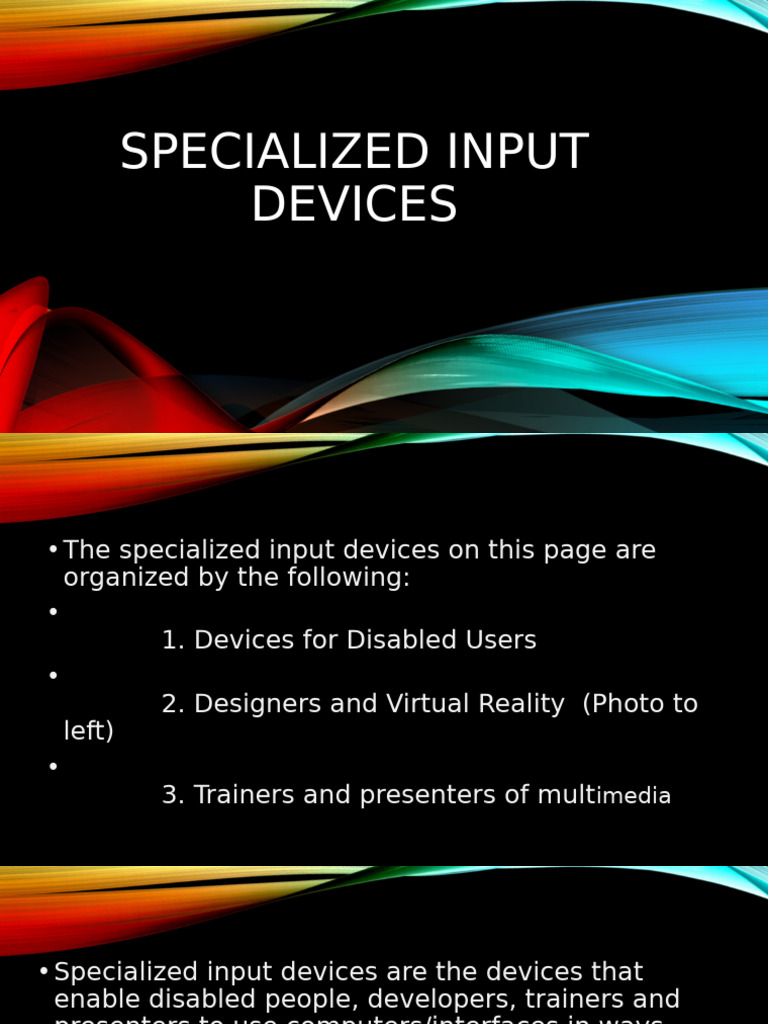 Specialized Input Devices | PDF
