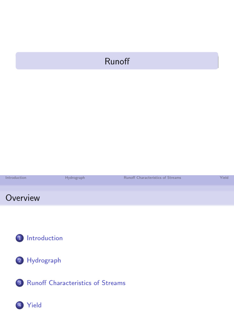 Runoff | PDF | Stream | Surface Runoff