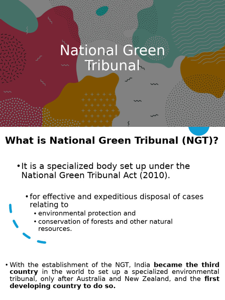 Overview of National Green Tribunal (NGT) | PDF | Separation Of Powers ...