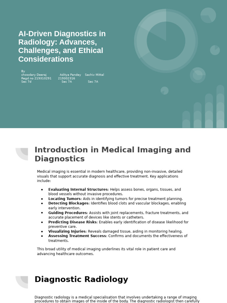 AI-Driven Diagnostics in Radiology Slides | PDF | Medical Imaging | Radiology