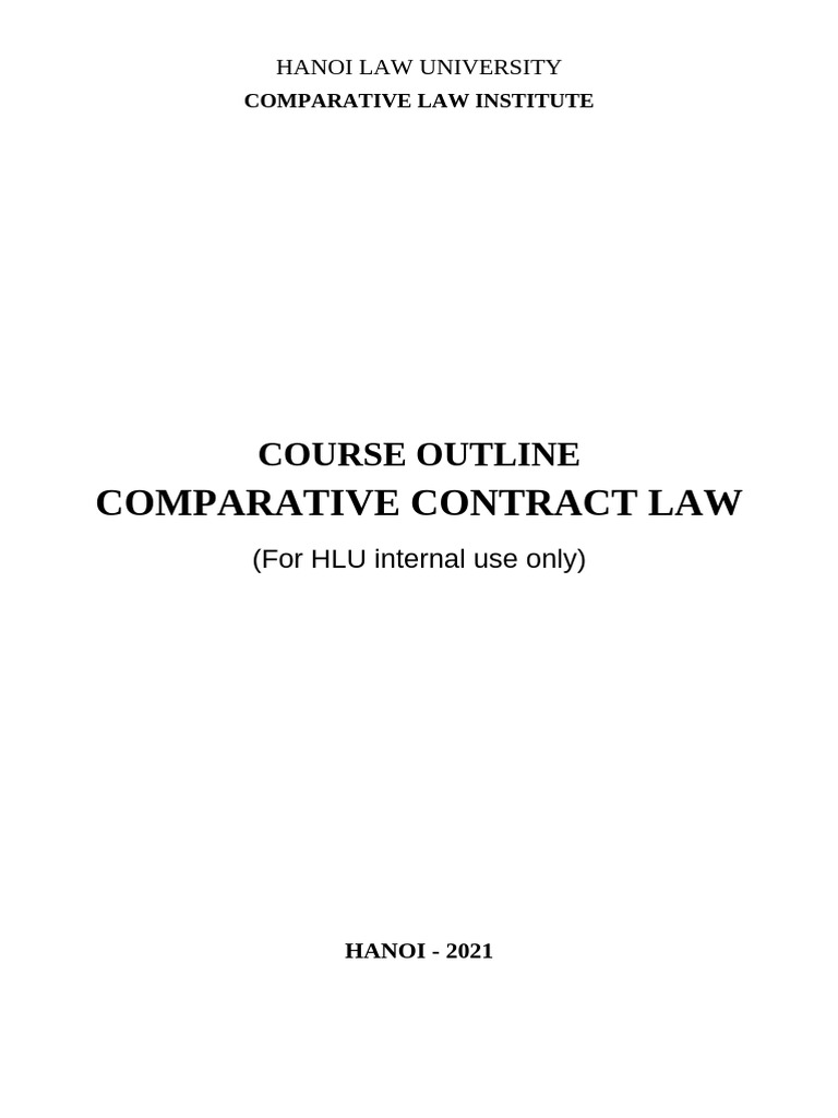 Comparative Contract Law - CLC-2TC | PDF | Breach Of Contract | Legal ...