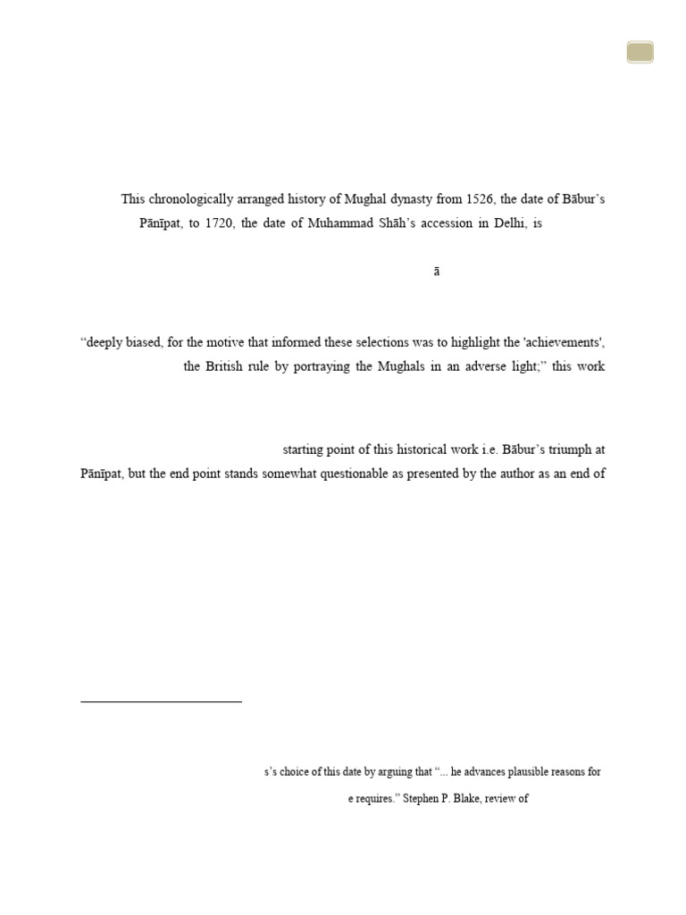 Book Reveiw of John F Richards The Mugha | PDF | Mughal Empire