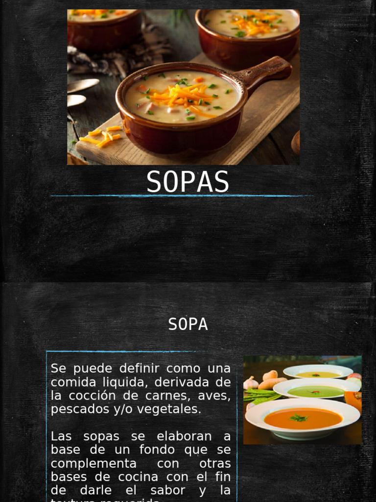 SOPAS | PDF | Caldo | Sopa