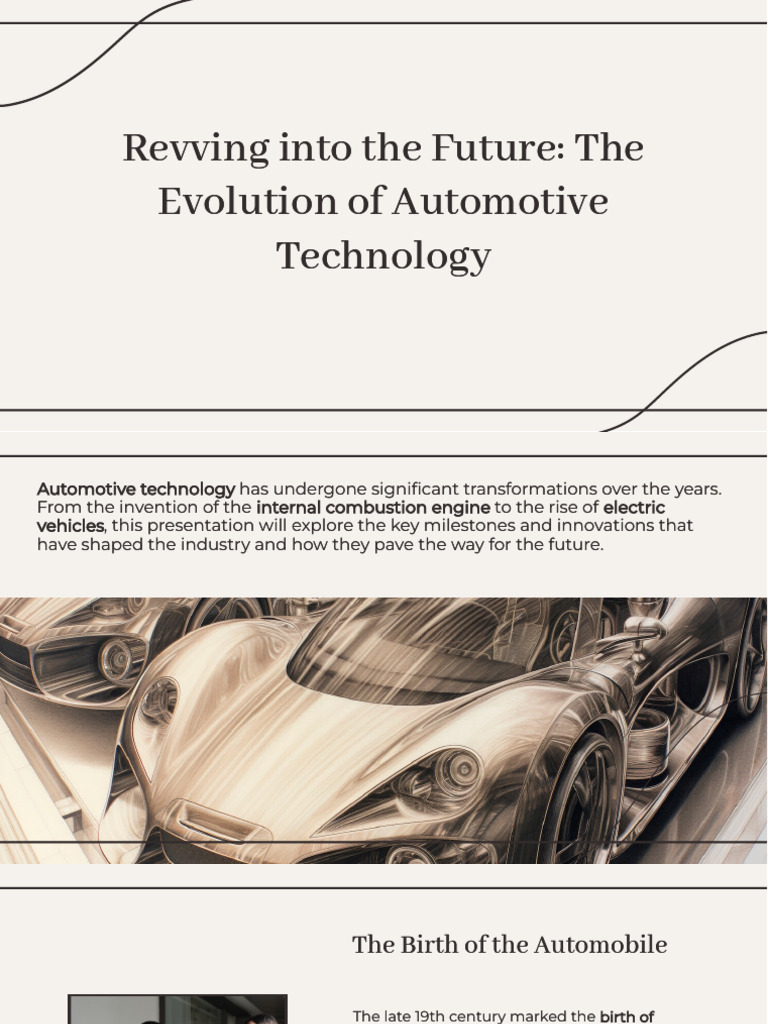 Slidesgo Revving Into The Future The Evolution of Automotive Technology ...