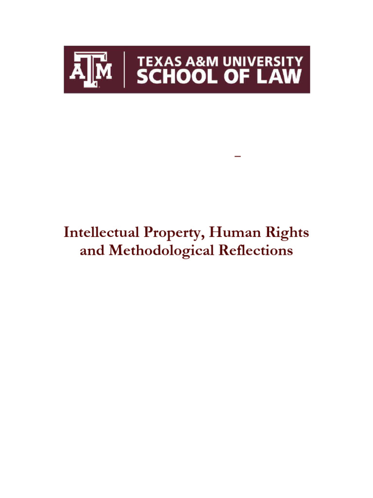 3 - Intellectual Property, Human Rights, and Methodological Reflections ...