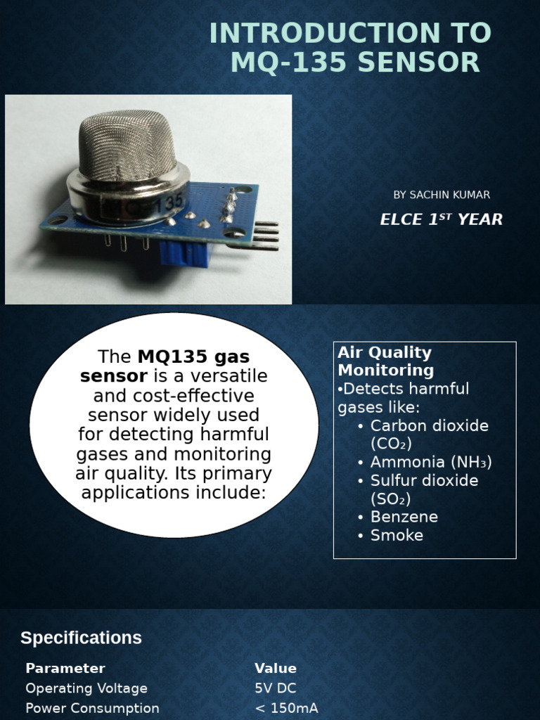 Introduction To Mq-135 Sensor: Elce 1 Year | PDF