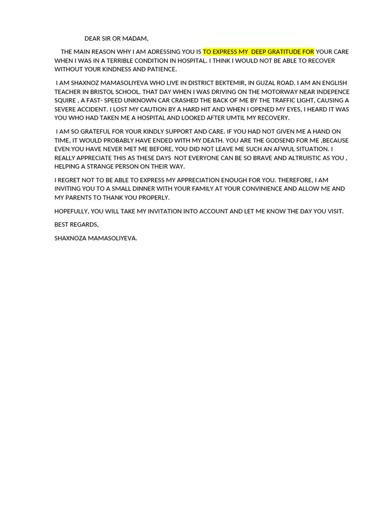 Dear Sir or Madam | PDF | Physical Fitness