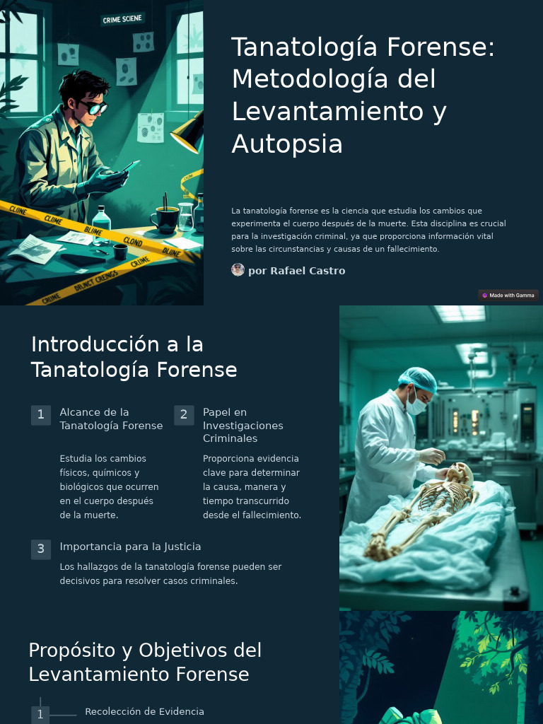 Tanatologia Forense Metodologia Del Levantamiento y Autopsia | PDF ...