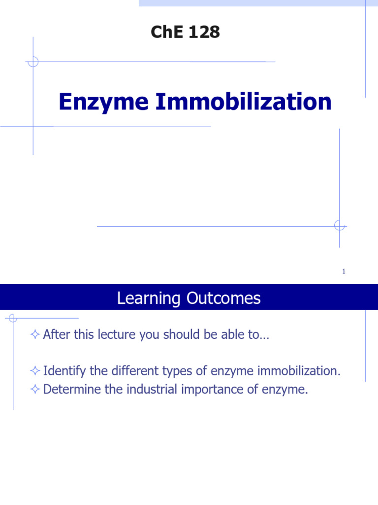 Lesson 2 Enzyme Immobilization | PDF | Enzyme | Adsorption