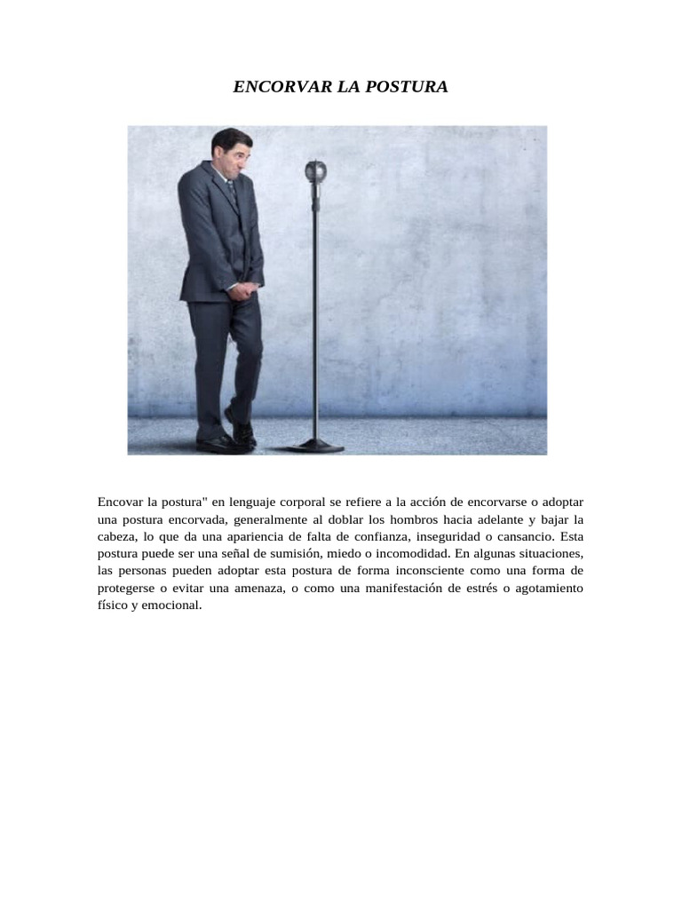 Encorvar La Postura | PDF