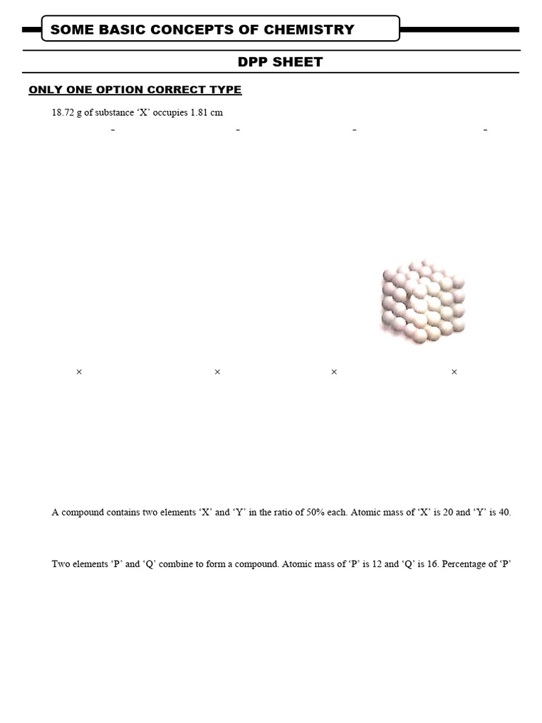Chemistry Concepts and Practice Questions | PDF | Chemical Compounds ...