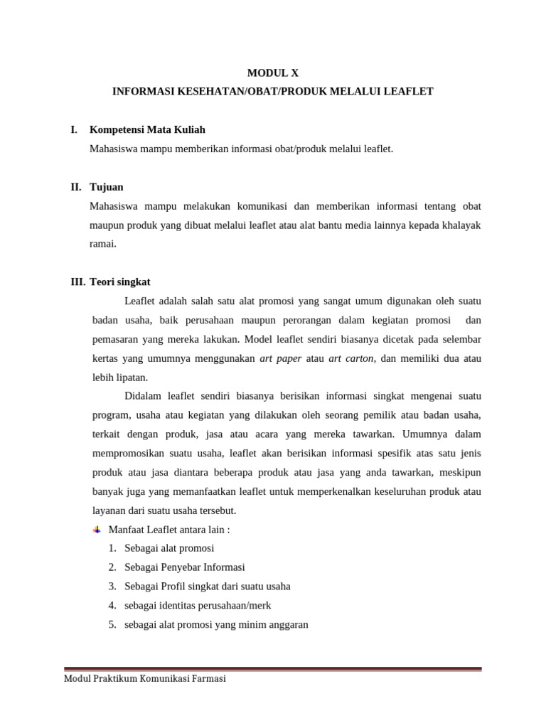 MODUL 10 Leaflet | PDF