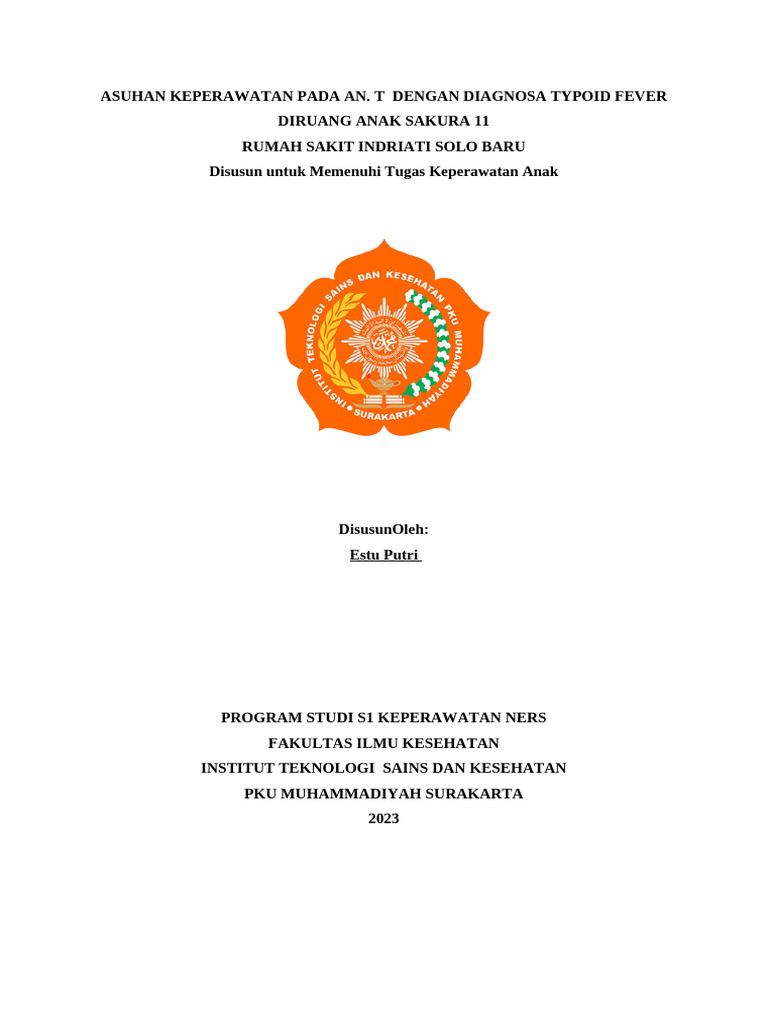 Askep Typoid Fever Pada An.t | PDF