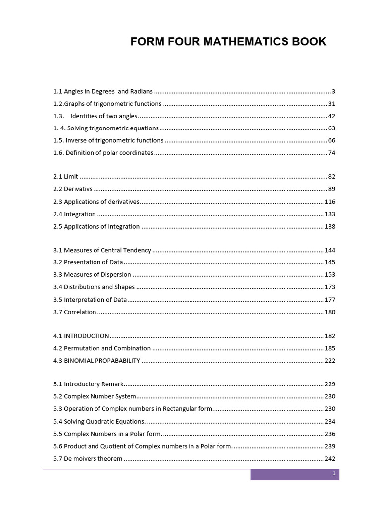 Form-4 Maths Book - Hema Books | PDF | Trigonometric Functions ...