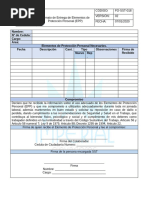 Planilla de Epp | PDF