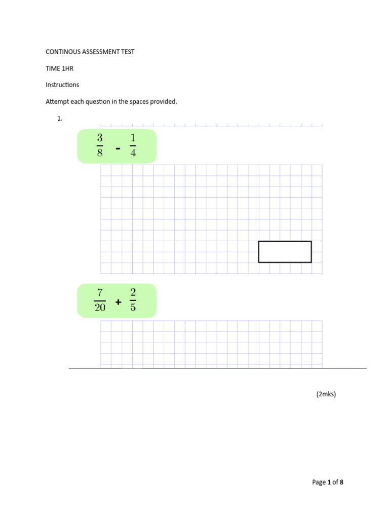 Continous Assessment Test | PDF