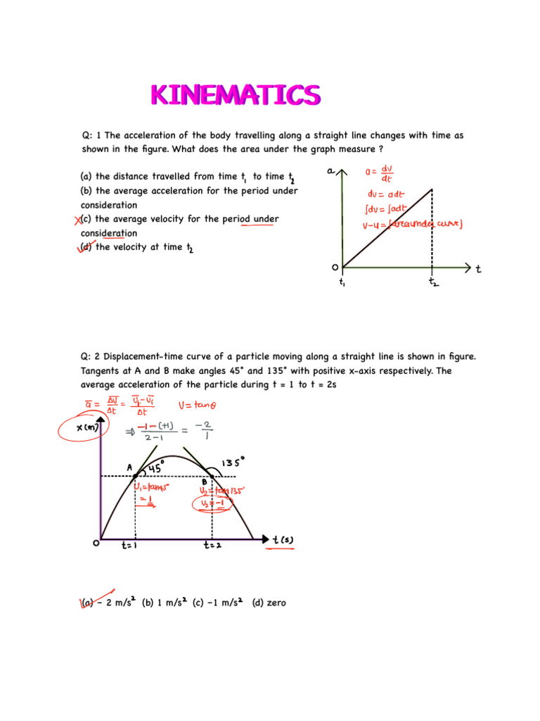 All Possible Graph Based Questions Part01 | PDF | Force | Acceleration