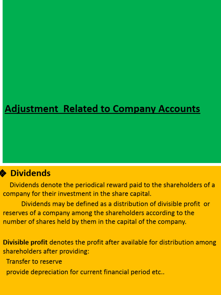 Final Accounts - Adjustments | PDF