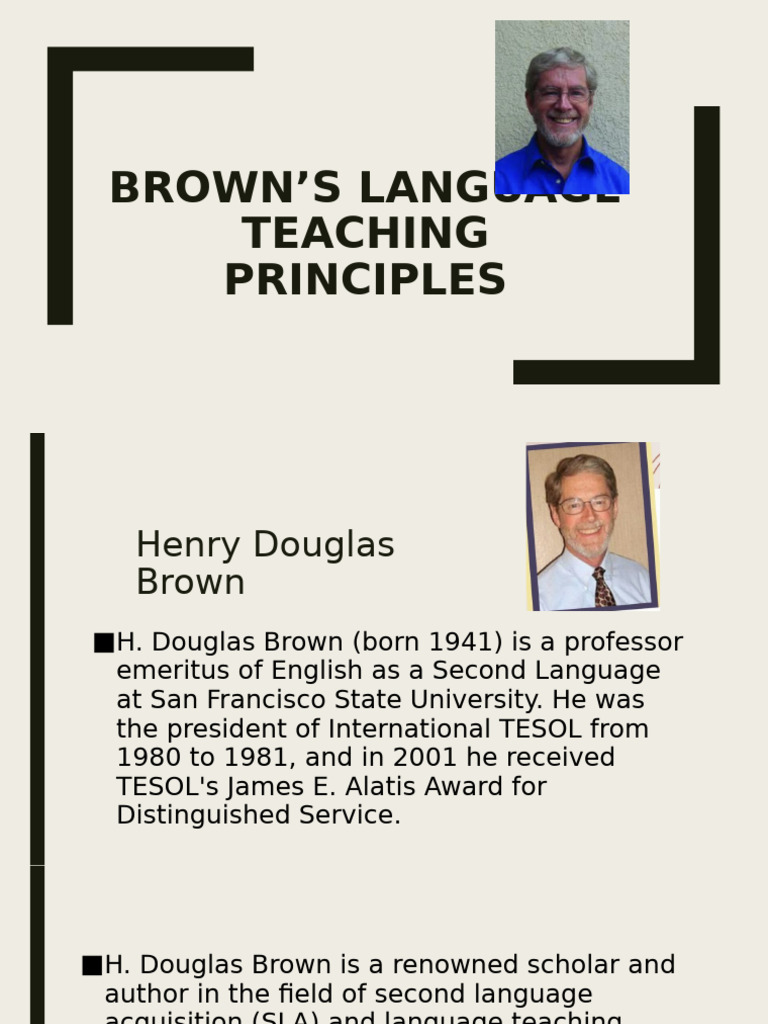 Session 2 Brown's Language Teaching Principles | PDF | Second Language ...