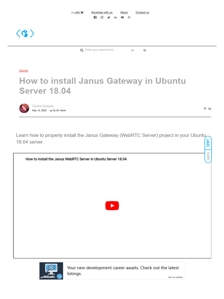 How To Install Janus Gateway in Ubuntu Server 18.04 - Our Code World | PDF | Computing | Network ...