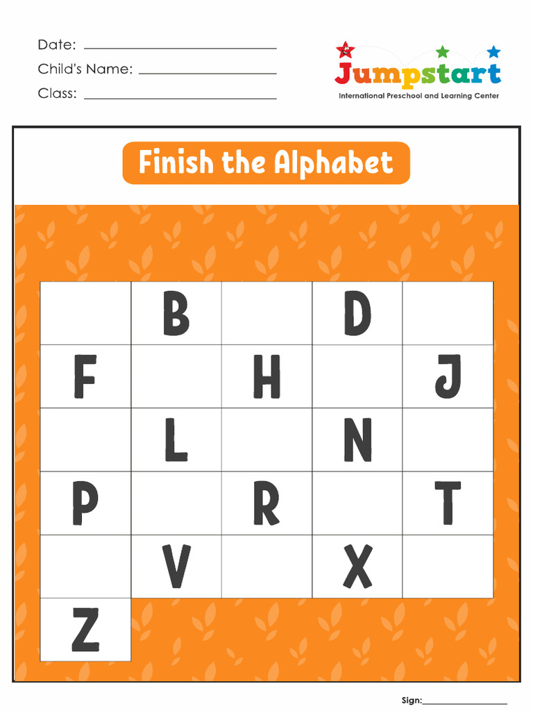 Jumpstart Academic Worksheets | PDF