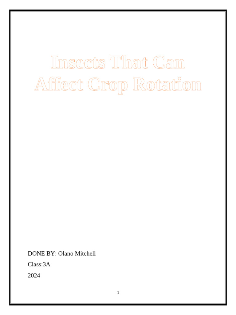 10 Harmful Insects That Can Affect Crop Rotation | PDF | Pest (Organism ...
