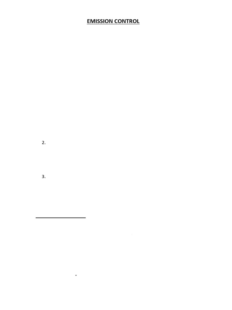 Emission Control | PDF | N Ox | Combustion
