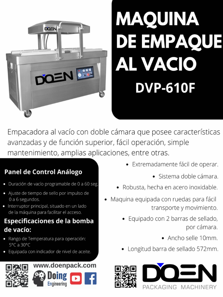 DVP-610F - Empacadora Al Vacio Doen | PDF
