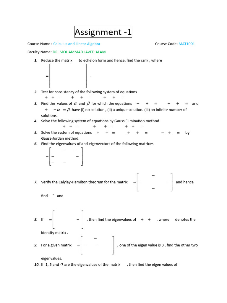 Assignment - 1-MAT1001 | PDF | Functions And Mappings | Numerical Analysis