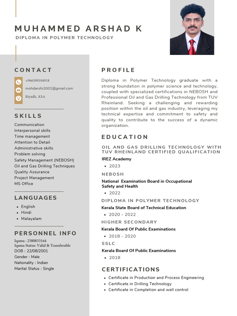 Muhammed Arshad K Resume 2023 | PDF Muhammed Arshad K Resume 2023 | PDF
