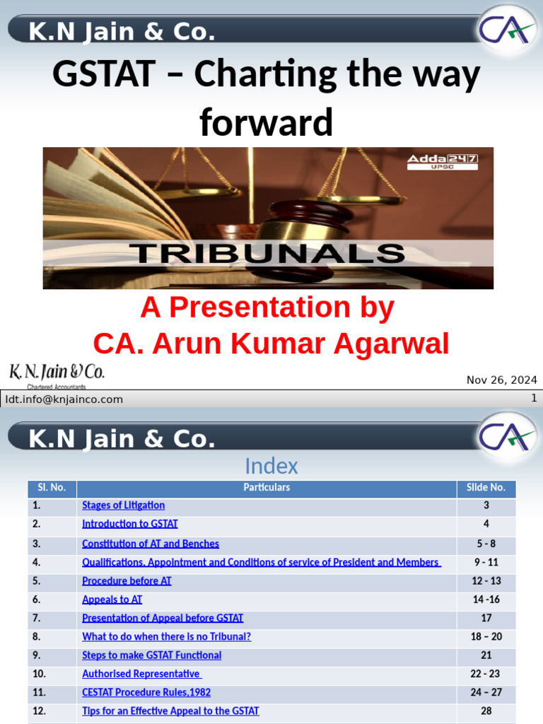 GSTAT: Appeals and Procedures Explained | PDF | Appeal | Tribunal
