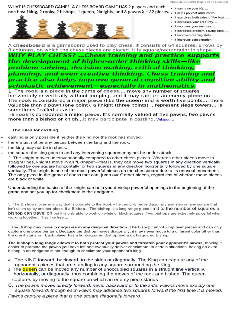 What Is Reading and Chessboard Game | PDF | Board Games | Traditional Games