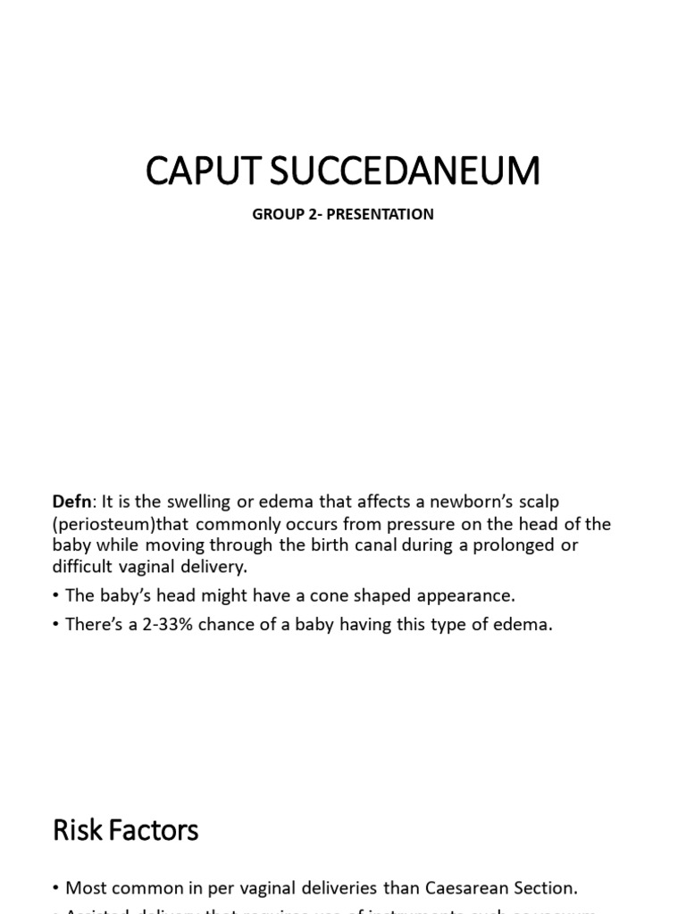 Caput Succedaneum | PDF