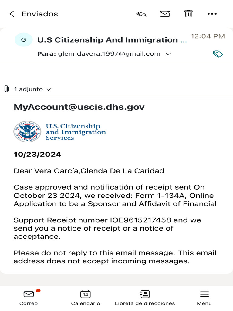 Correo - U.S Citizenship and Immigration Services - Professional Email ...
