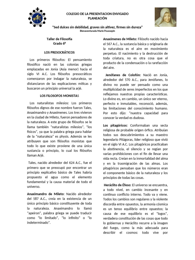 Filosofía Presocrática y Monismo | PDF | Gottfried Wilhelm Leibniz ...