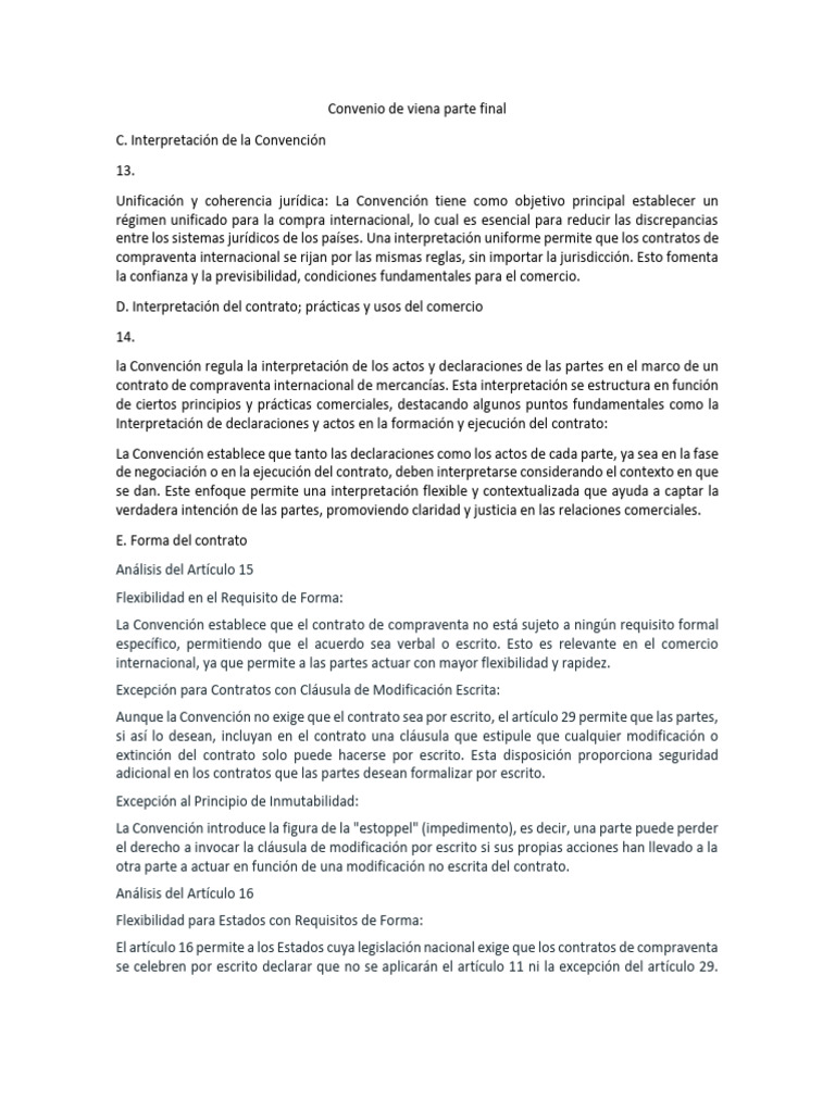 Convenio de Viena Parte Final | PDF | Oferta (economía) | Daños y perjuicios