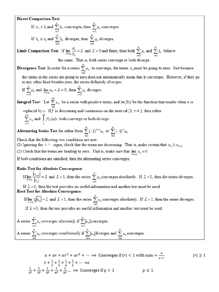 Test5 - Formula Sheet Example-1 | PDF