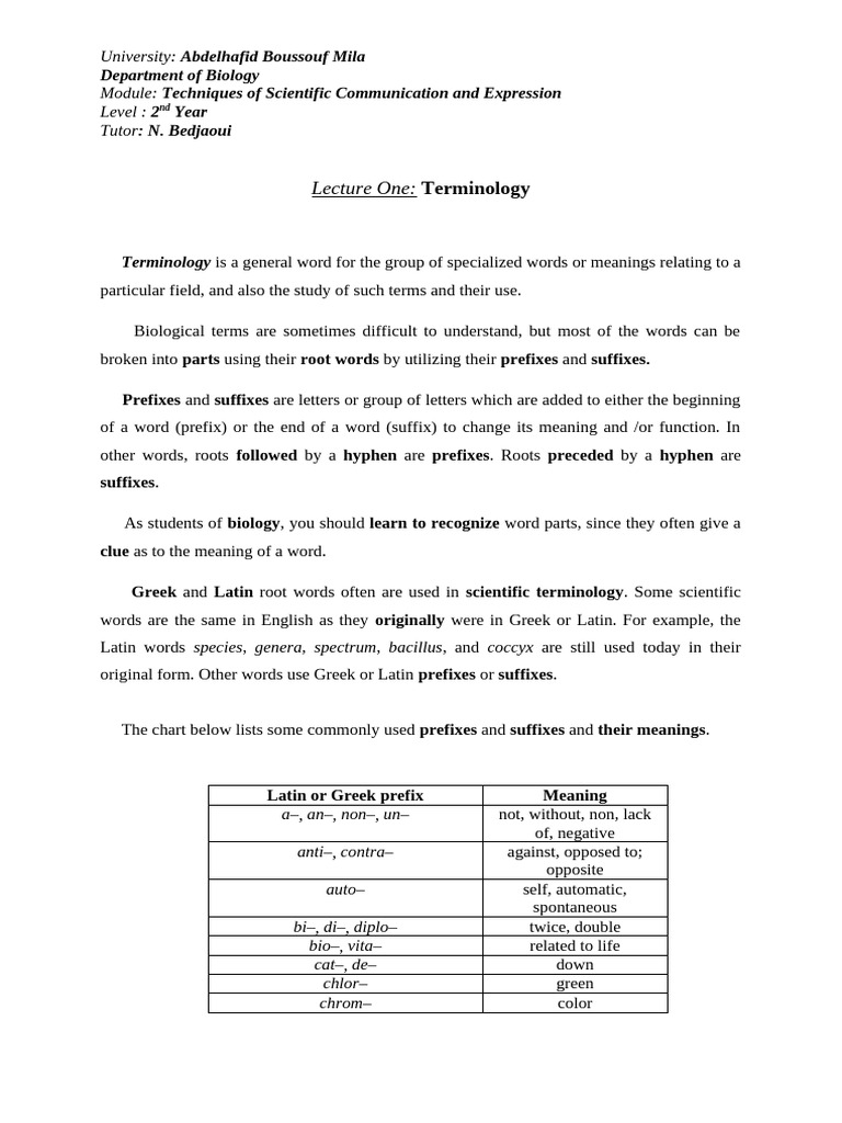 Understanding Biological Terminology | PDF | Semantic Units | Linguistic Typology