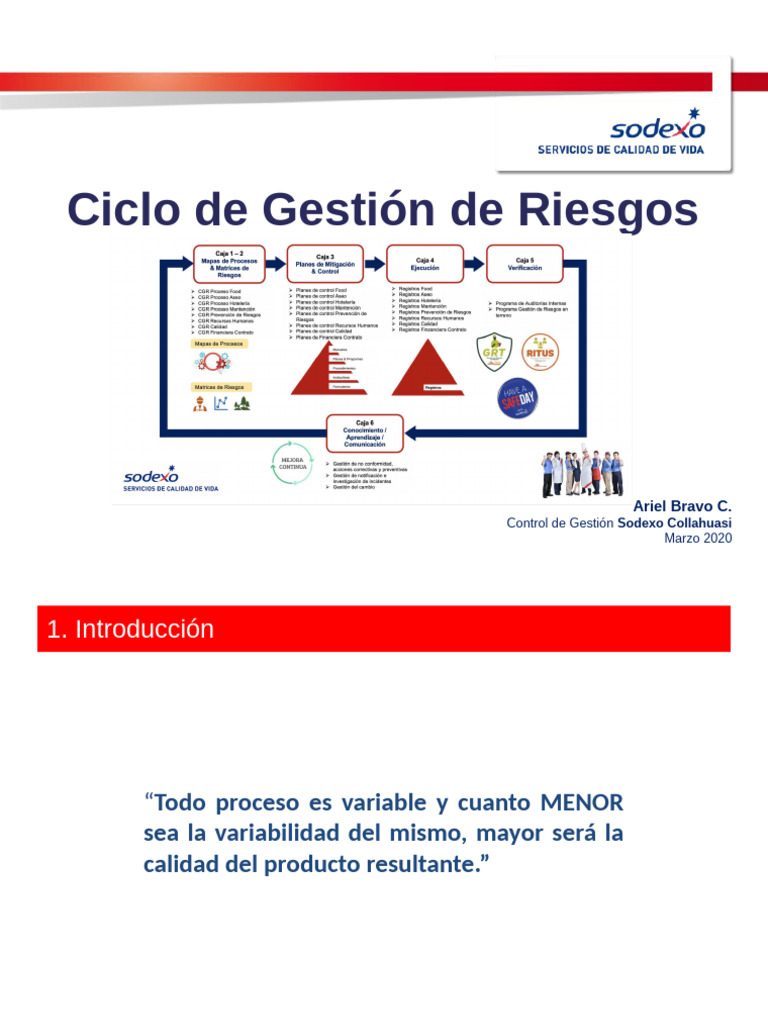 CGR Sodexo - CMDIC V01 | PDF | Planificación | Calidad (comercial)