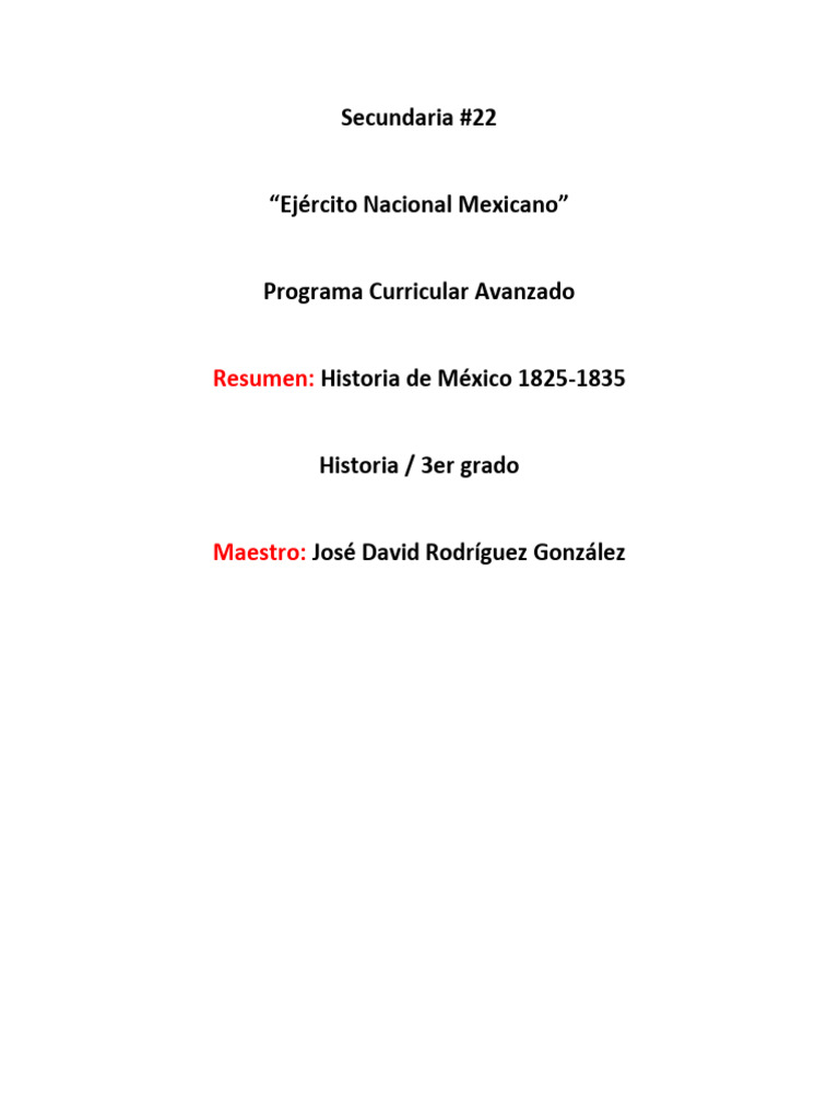 Historia de México 1825-1835: Presidentes y Logias | PDF | México ...