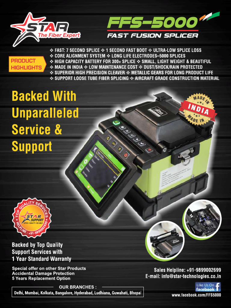 Star Ffs 5000 Fusion Splicer | PDF