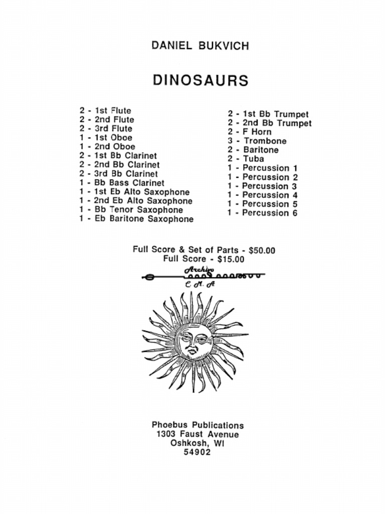 Dinosaurs . - Daniel Bukvich (Guion) | PDF
