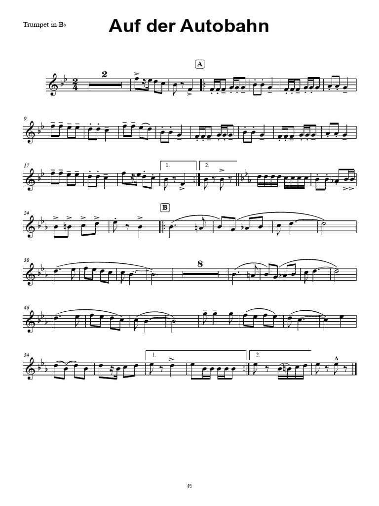 AUTOBAHN - Trumpet in BB | PDF