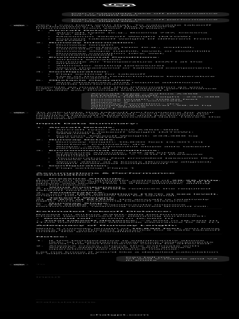 Takeoff Performance Calculation | PDF