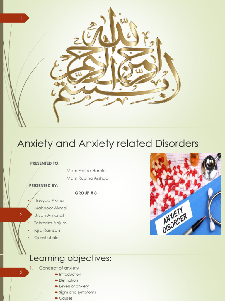 Anxiety and Anxiety Related Disorders | PDF | Phobia | Anxiety